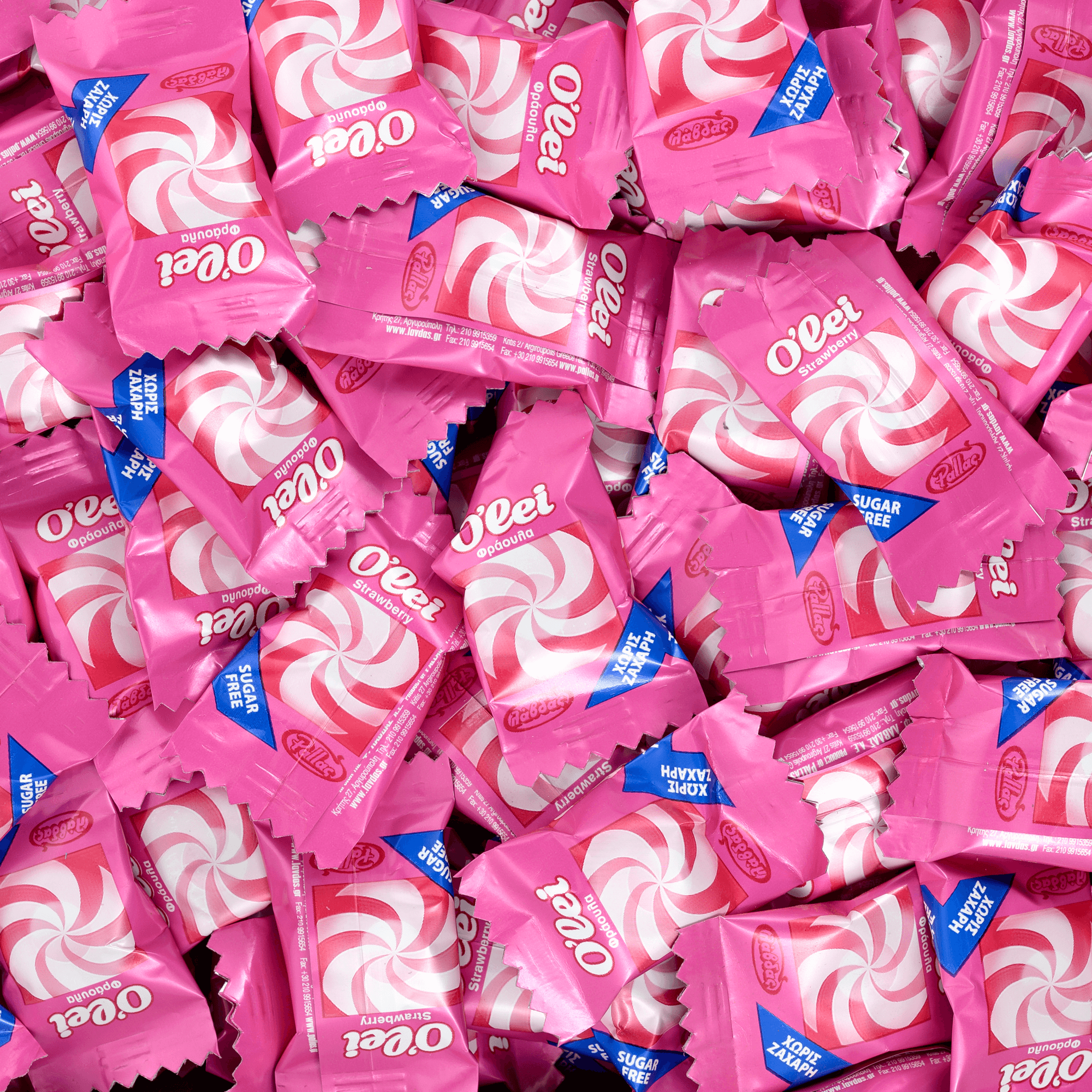 Sugar-free candies with strawberry flavor - RIZOPOULOS COFFEE 1901